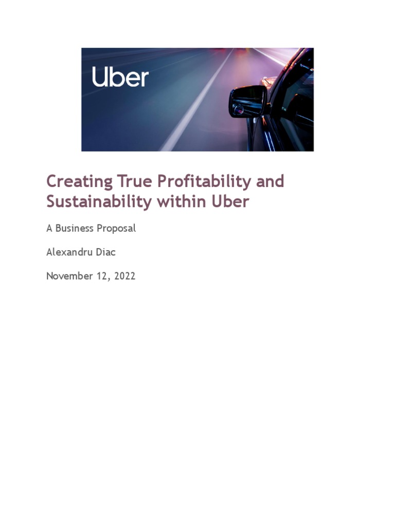 Uber Business Proposal 2 | PDF | Profit (Economics) | Subsidy