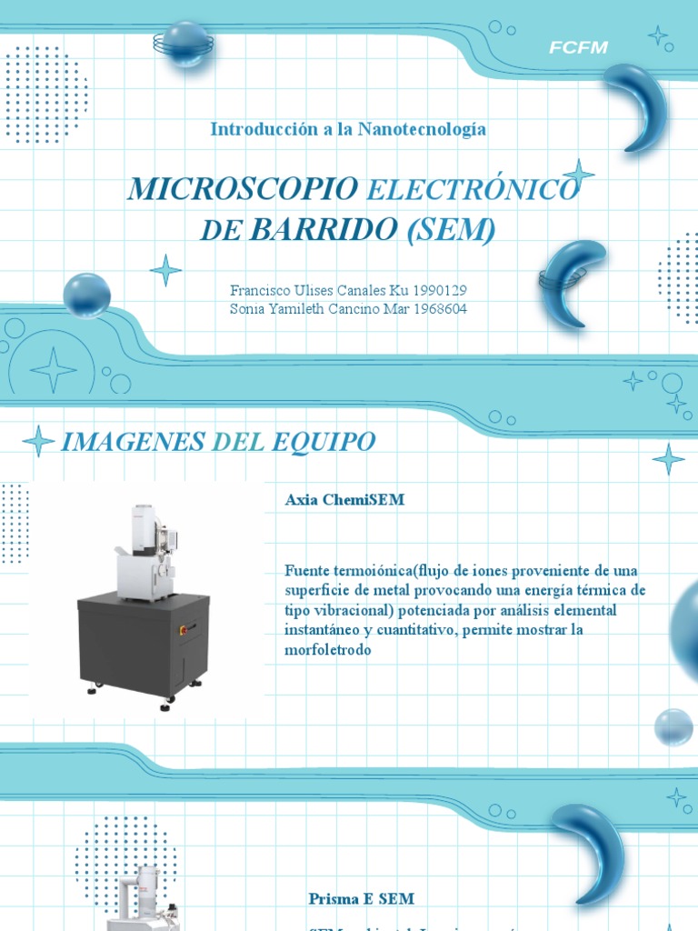 Microscopio Electrónico de Barrido (SEM) | PDF | Electrón | Microscópio ...