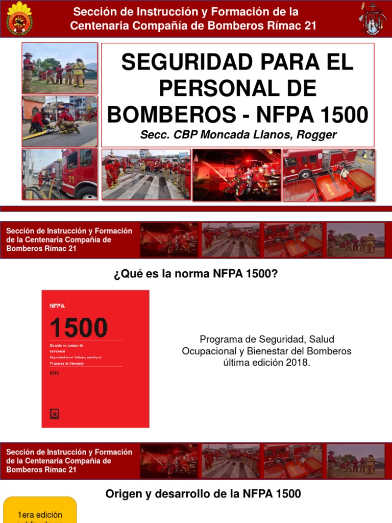 Seguridad para El Personal de Bomberos - Nfpa 1500 | PDF | Seguridad y salud ocupacional ...
