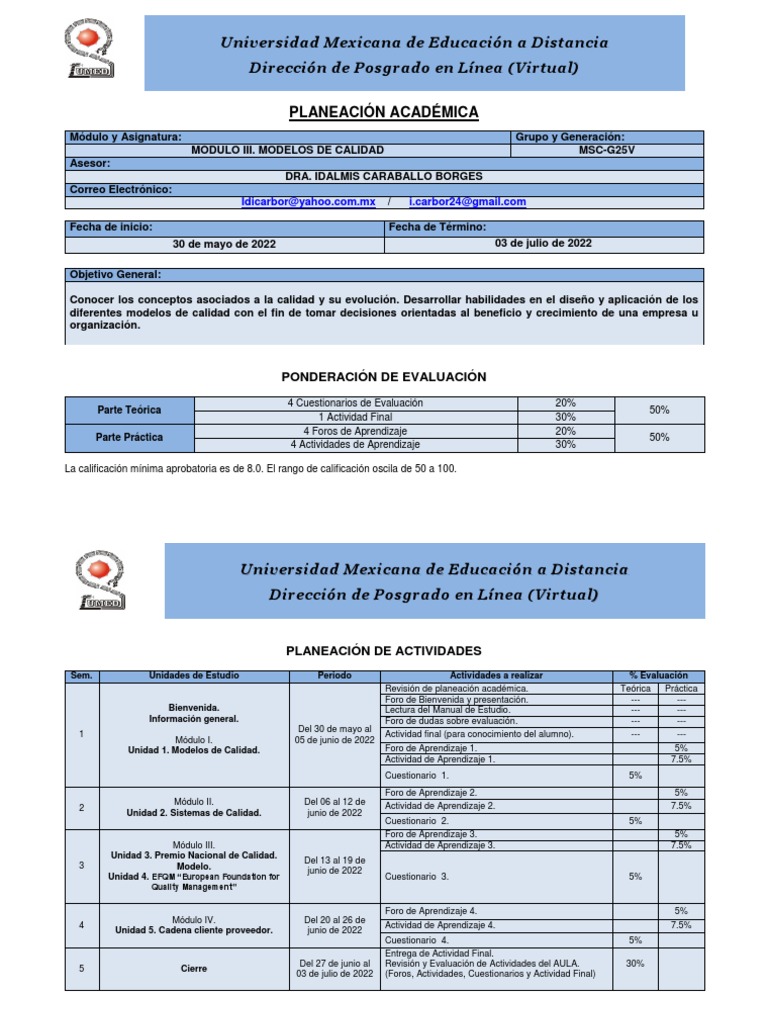 H1-Modelos de Calidad ICB | PDF | Calidad (comercial) | Foro de Internet