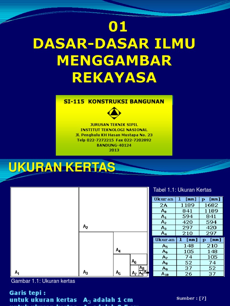 01 v2.0 Dasar-Dasar Ilmu Menggambar Rekayasa | PDF