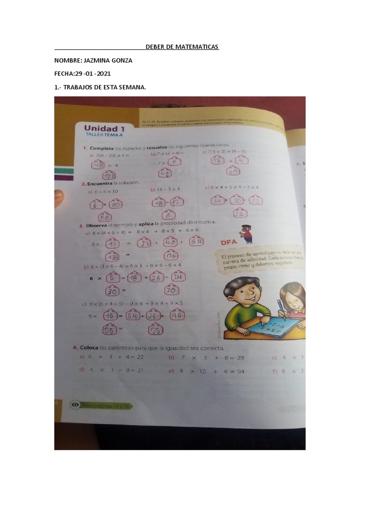 Deber de Matematicas Vence Hoy | PDF