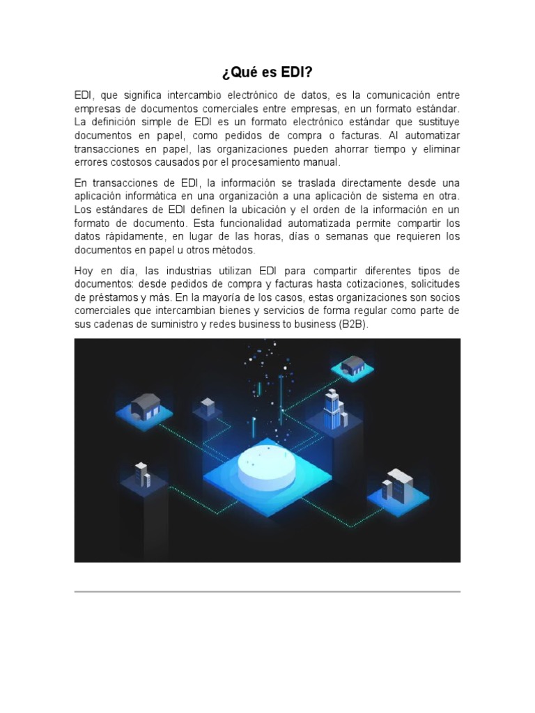 Qué Es EDI | PDF | Xml | Internet