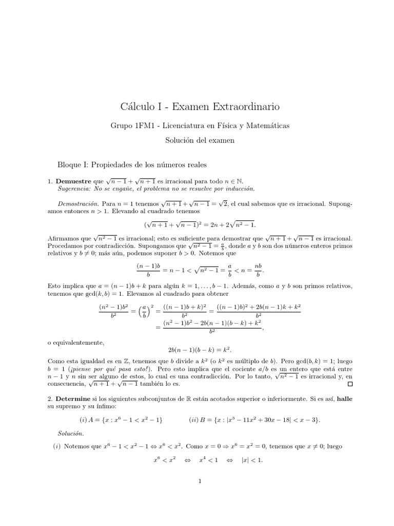 Extra Calc1 | PDF | Raíz cuadrada | Intervalo (Matemáticas)