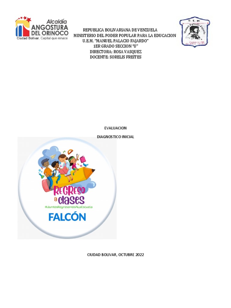 Evaluacion De Primer Grado Pdf