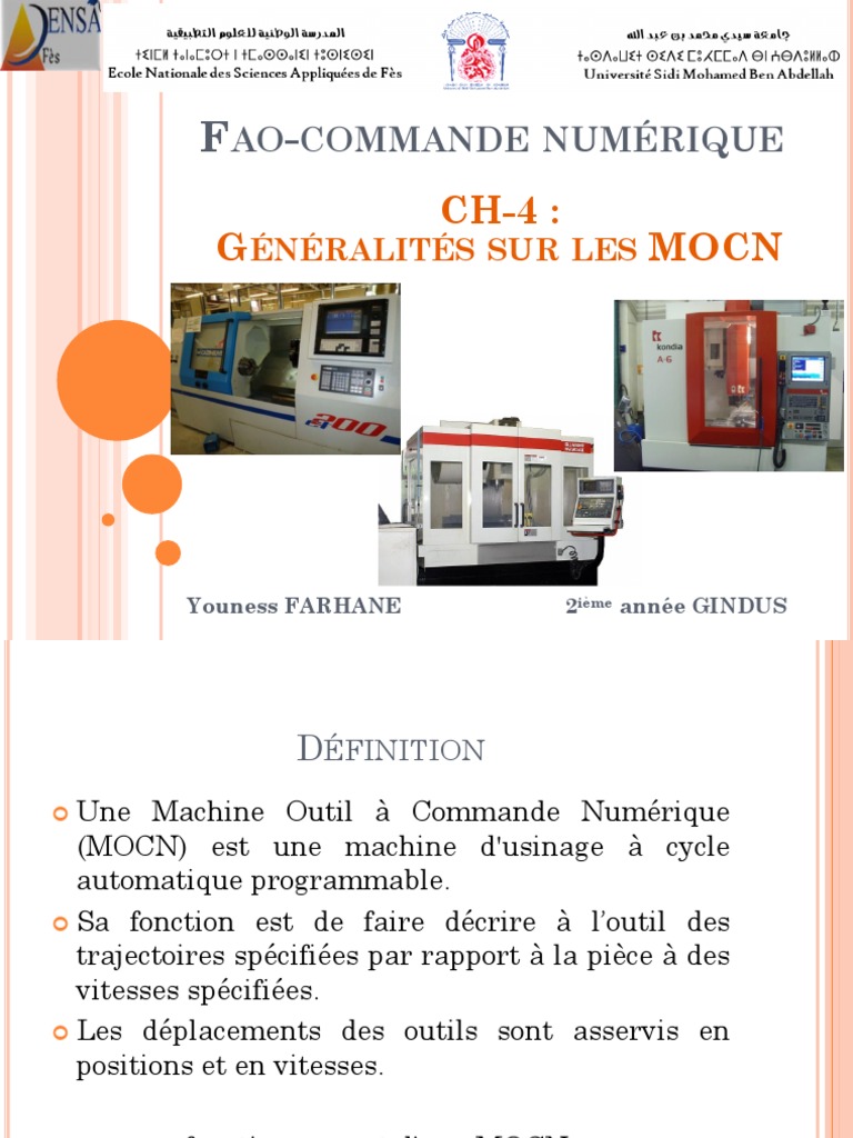 Généralités sur les MOCN et Usinage | PDF | Machine-outil à commande ...
