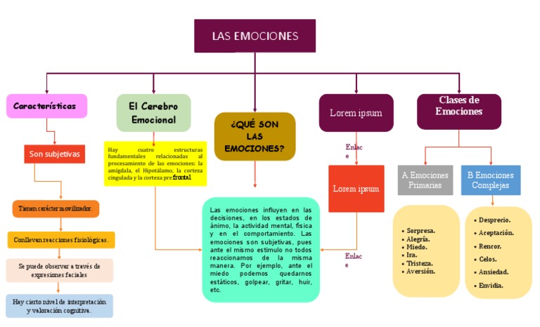 Plantilla Mapa Conceptual 12 | PDF | Las emociones | Cerebro