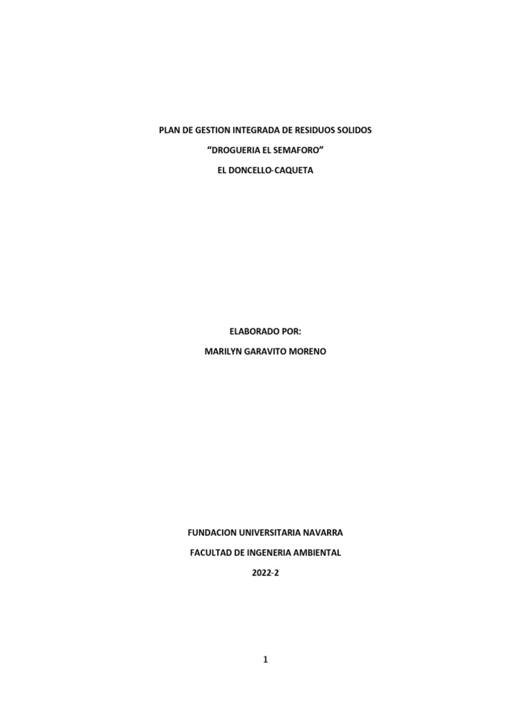 PGIRS | PDF | Residuos | Reciclaje