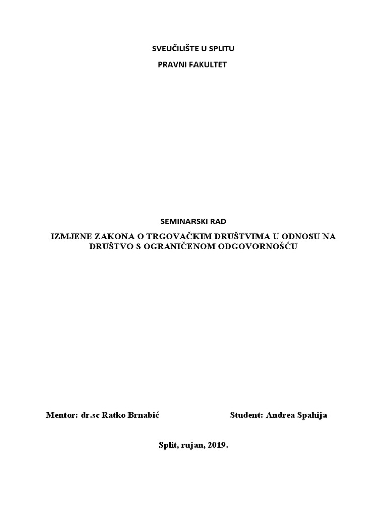Seminarski Rad ZTD | PDF