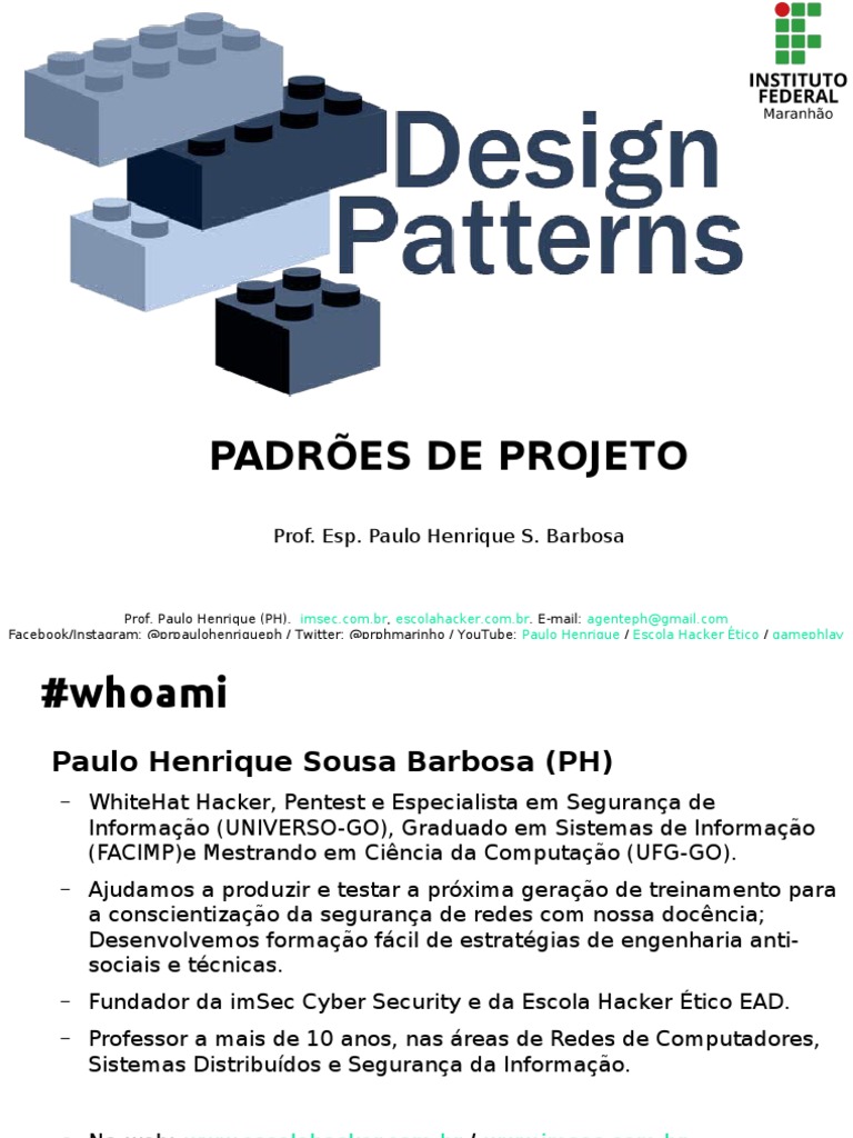 Slides - Padrões de Projeto - Aula 2 | PDF | Padrão de design de ...