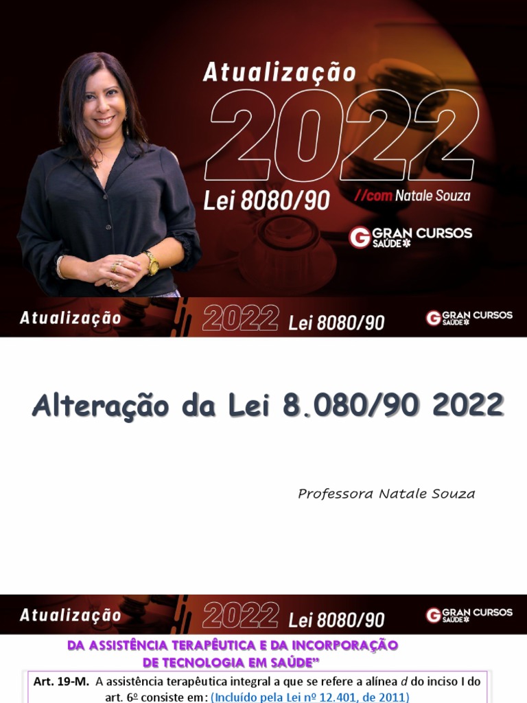 Atualização da Lei 8.080/90 em 2022 | PDF | Sistema de saúde