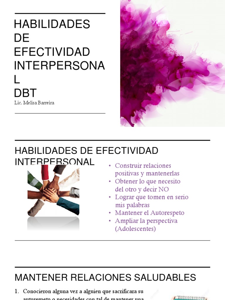 Habilidades de Efectividad Interpersonal 2 | PDF