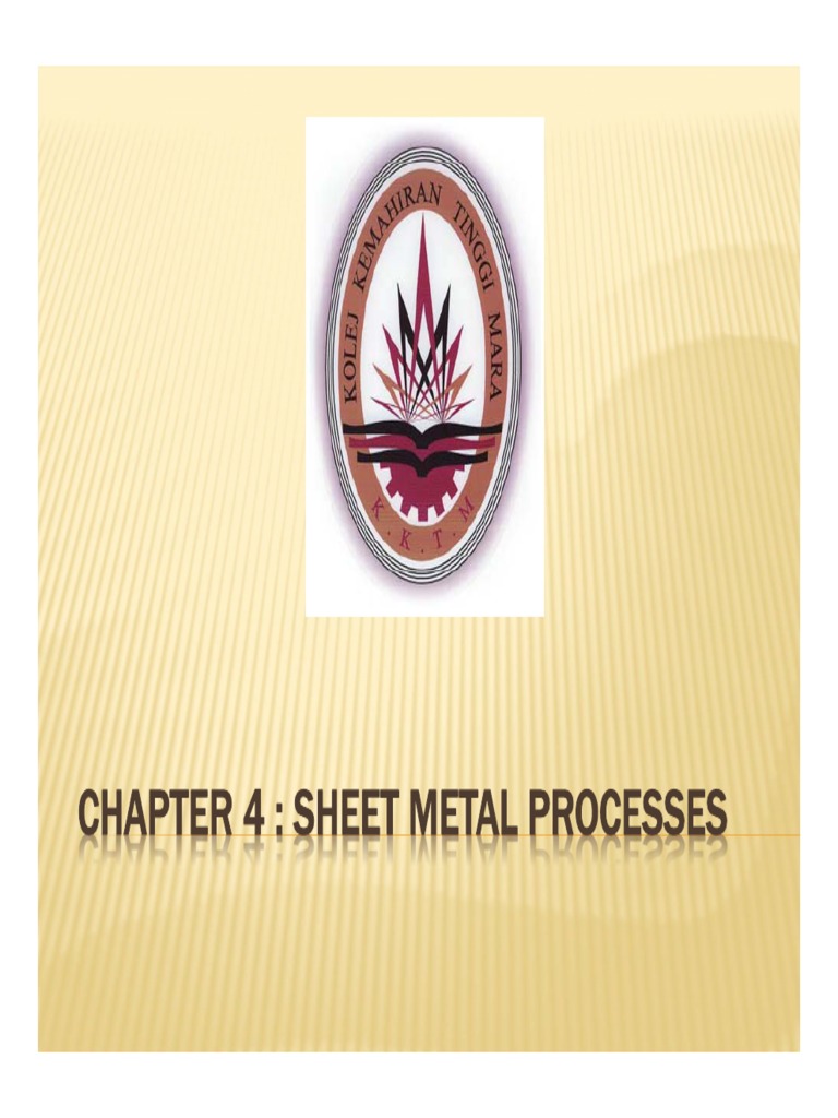 CH03. Sheet Metal Processes | PDF | Sheet Metal | Metals