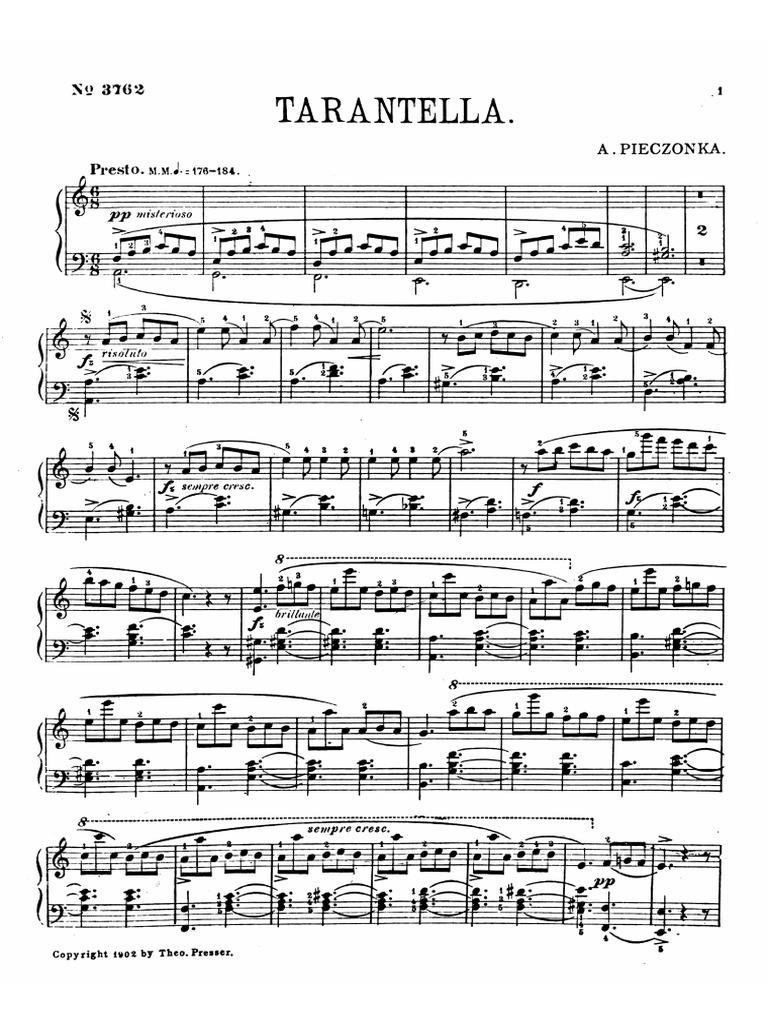 Pieczonka Tarantella 02.1902 | PDF