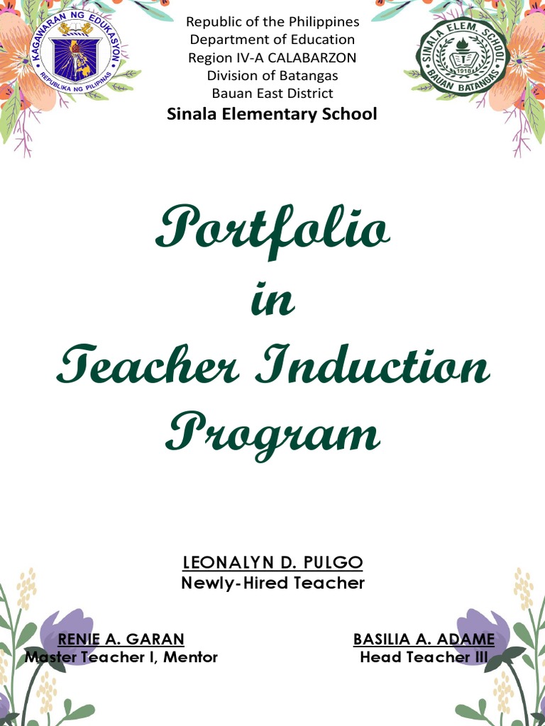 Teacher Induction Program Portfolio | PDF | Teachers | Curriculum