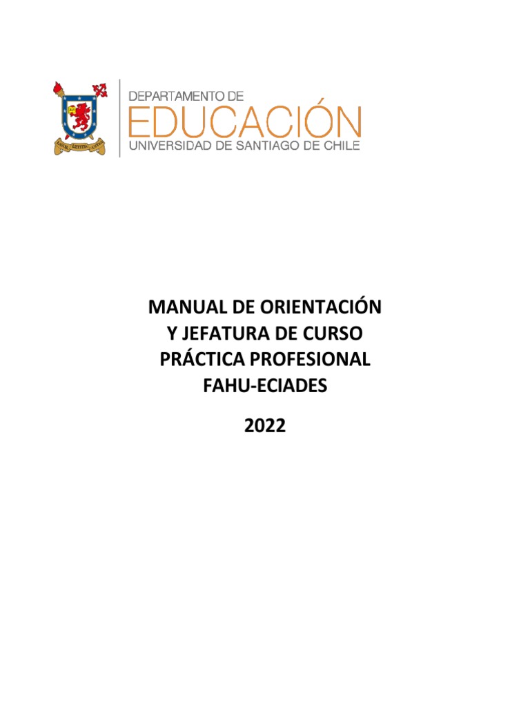 Manual de Orientacion FAHU 2022 | PDF | Maestros | Evaluación