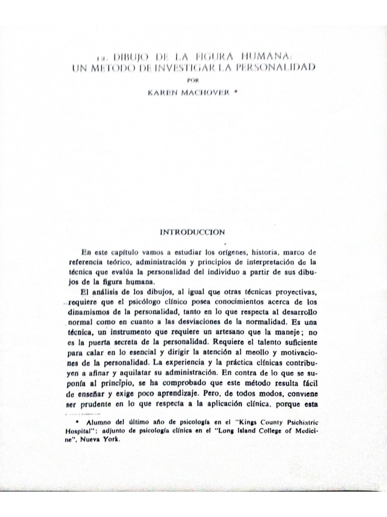 Machover Karen El Dibujo de La Figura Humana | PDF