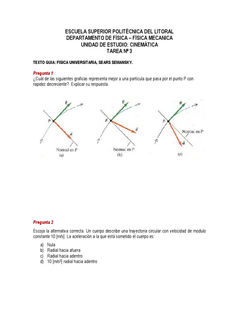 Tarea 3-2 | PDF | Aceleración | Velocidad