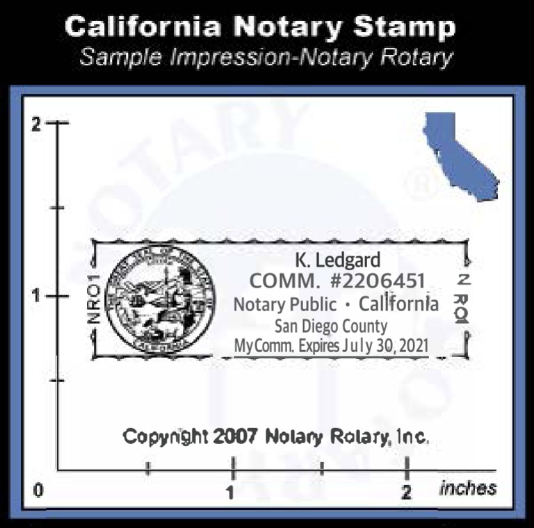California Notary Stamp Sample | PDF