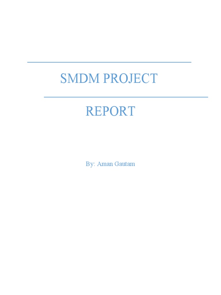 SMDM Project Report | PDF | Banks | Interest