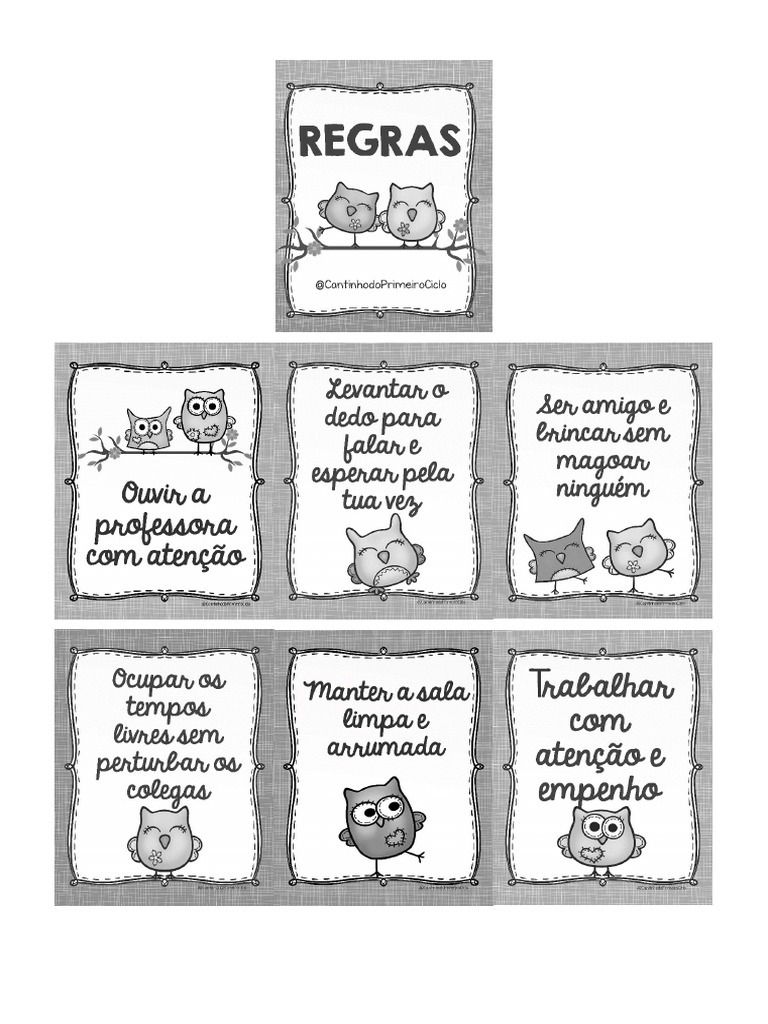 Regras Caderno | PDF