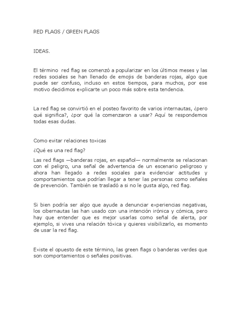 Red Flags | PDF | Psicología Social | Sicología