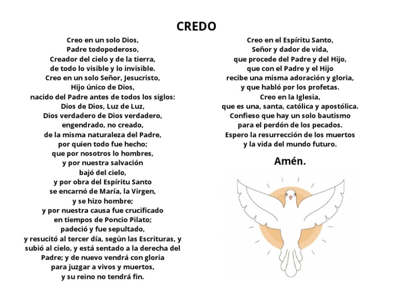 El Credo del Catecismo Católico | PDF