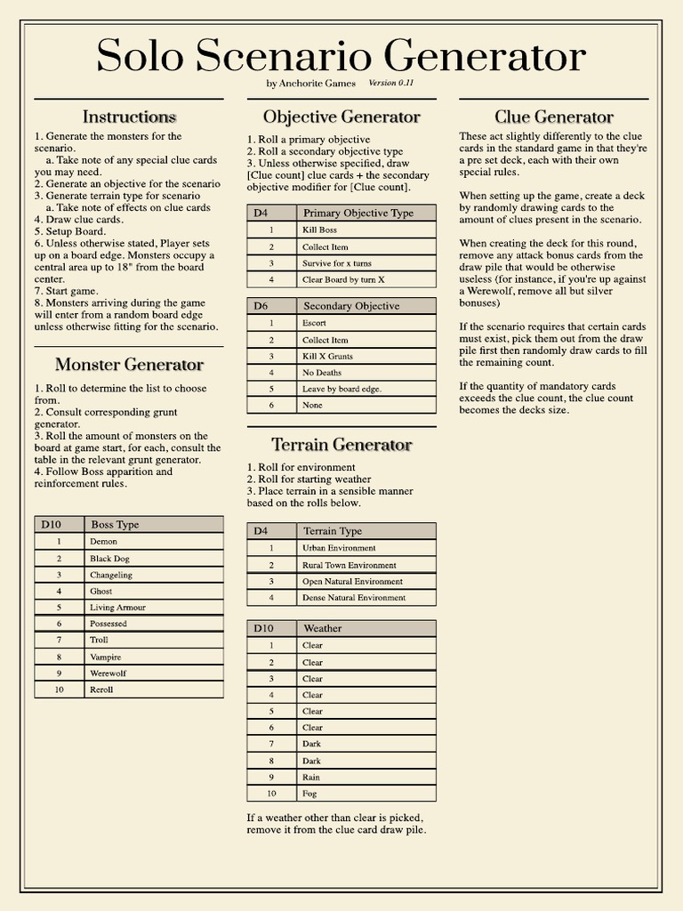 Silver Bayonet - Solo Rules | PDF