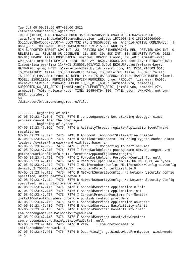 Logcat Pdf Android Operating System Java Programming Language