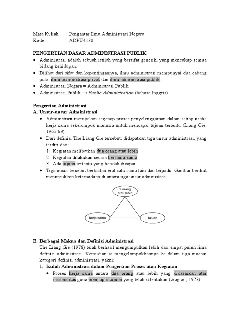 ADPU4130 - Pengantar Ilmu Administrasi Negara | PDF