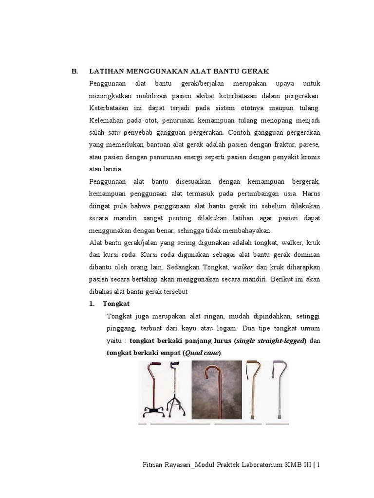 Alat Bantu Latihan Gerak Pasien | PDF | Kesehatan Holistik | Gaya Hidup