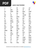 DOLCH BASIC SIGHT WORDS - English - Tagalog | PDF
