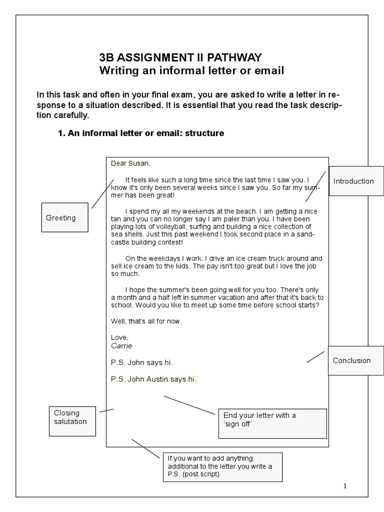 Exam Informal Letter Email | Download Free PDF | Verb | Grammar