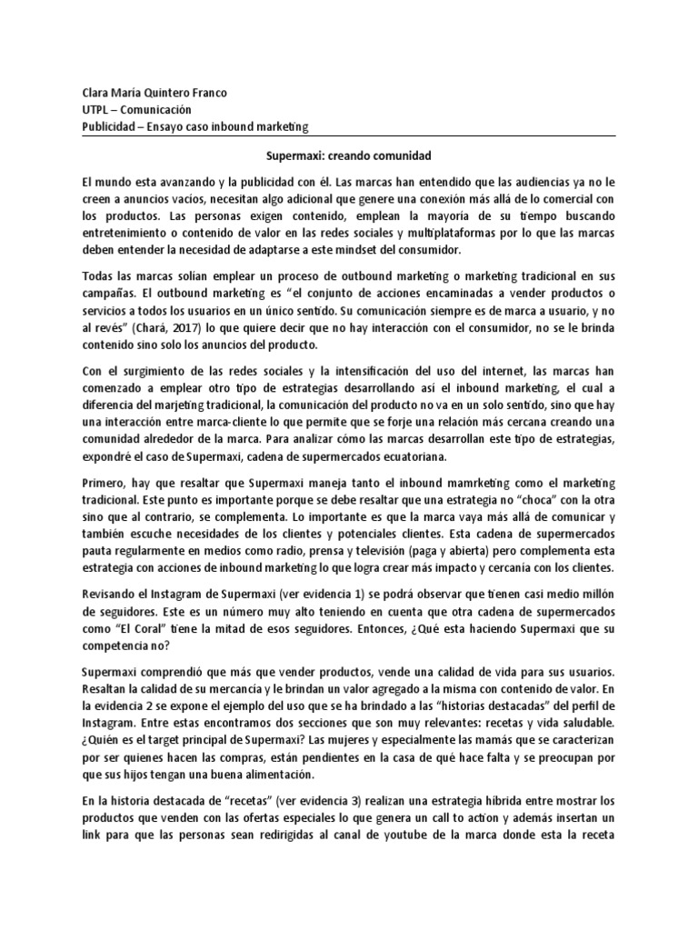 Caso Inbound Marketing | PDF | Marketing | Publicidad