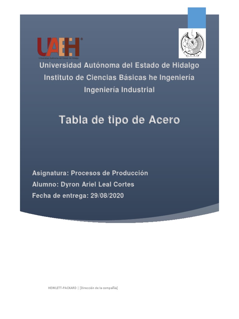 Tablas de Tipo de Acero | PDF | Acero | Acero inoxidable