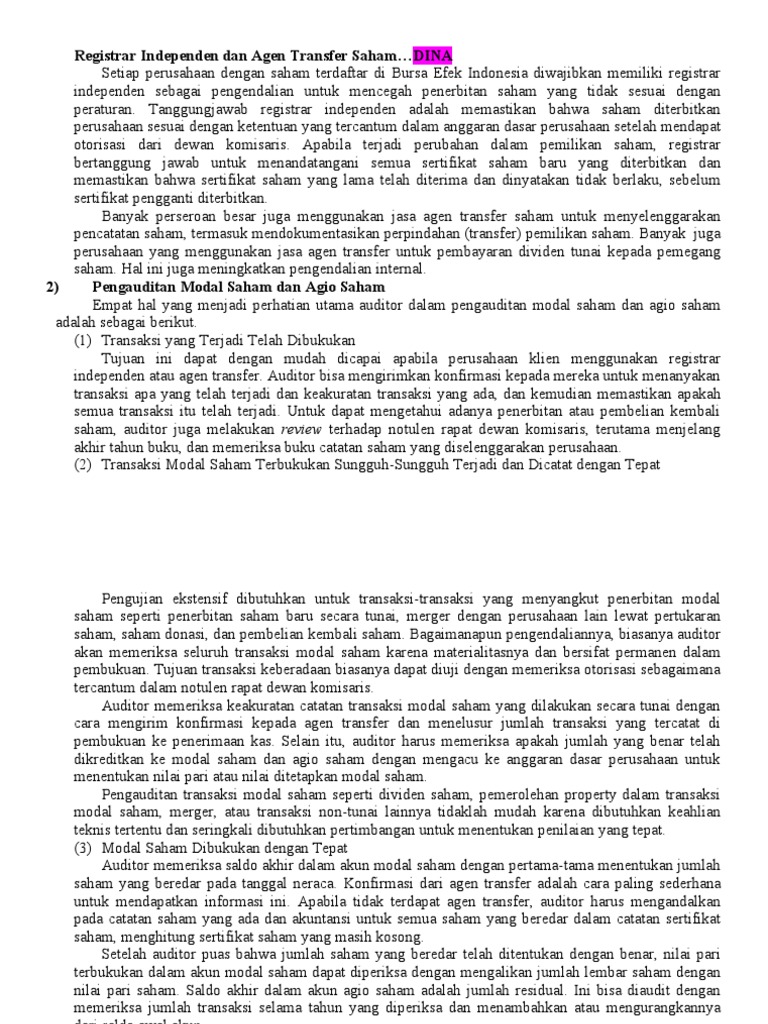 DINA | PDF | Pengelolaan Keuangan & Uang | Bisnis