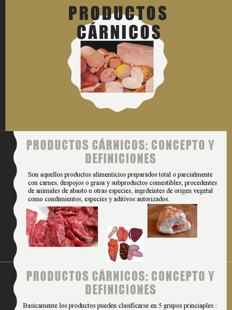 Presentacion Productos Carnicos | PDF | Carne | Curado (Conservación de ...