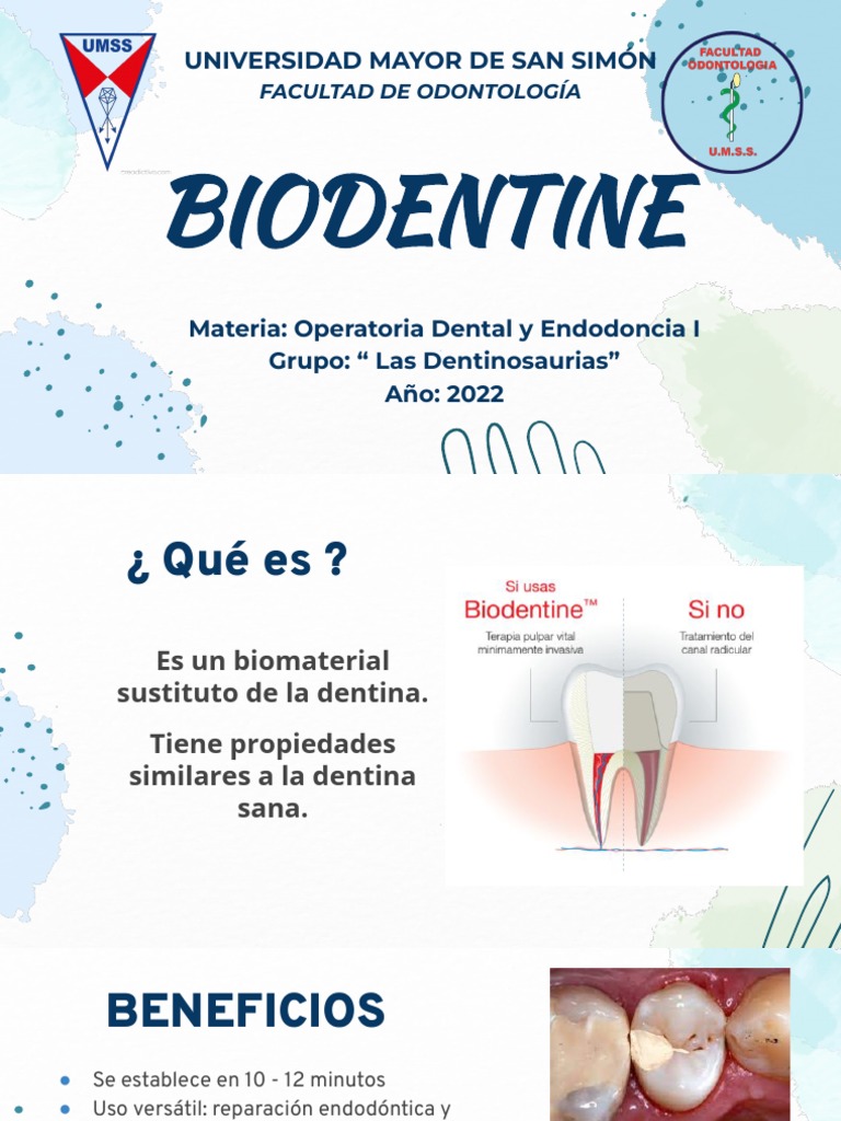 ¿Qué es Biodentine? Propiedades y Usos | PDF | Materiales | Química