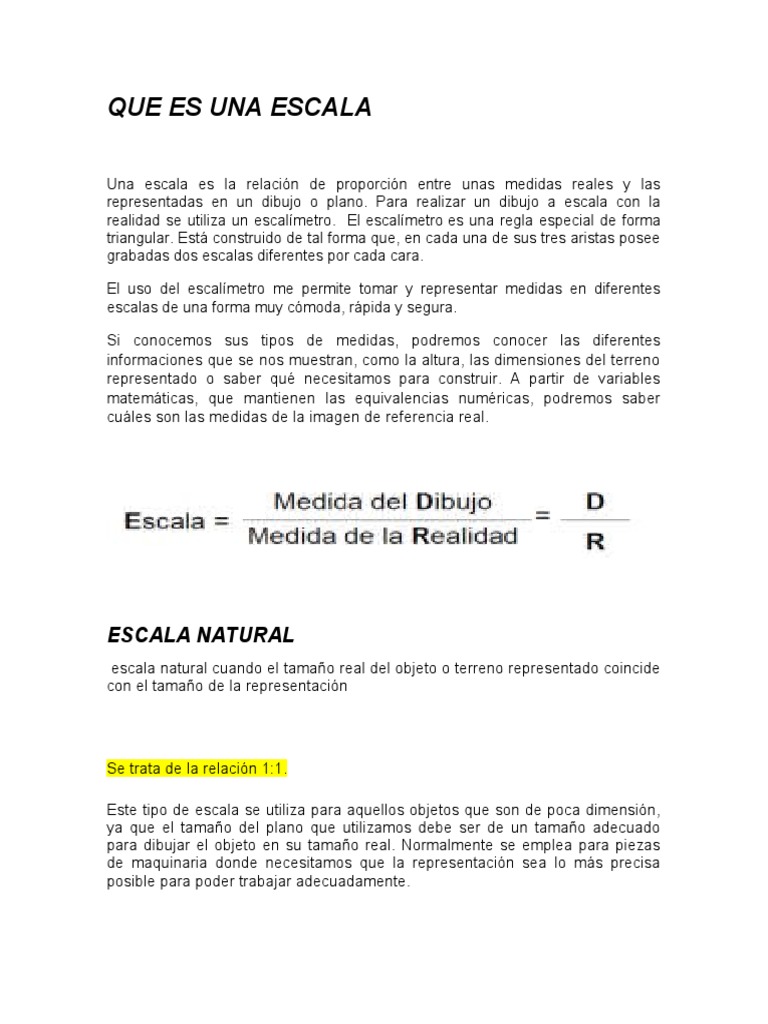 Medidas en Escala | PDF | Dibujo