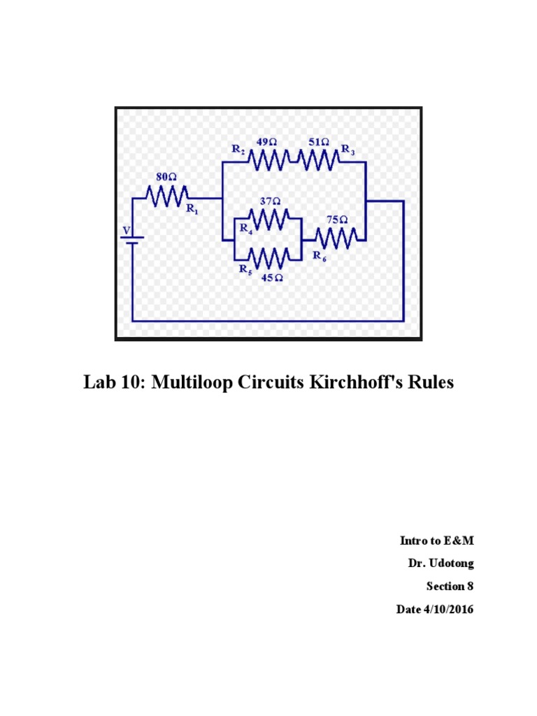 Lab Report (Physics) 10 | PDF | Electrical Network | Resistor