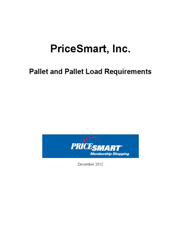 PSMT Pallet and Pallet Load Requirements - Final In-Country | PDF ...