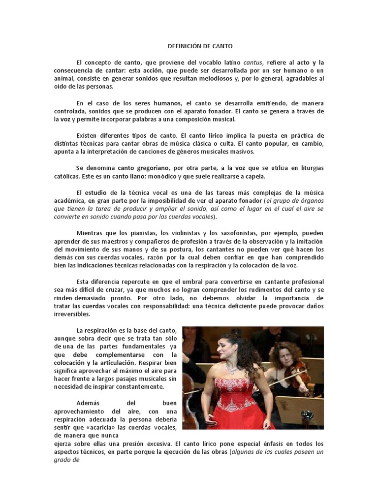 Definición y Tipos de Canto | PDF | Balada | Reggae