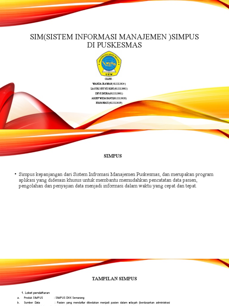 Sim (Sistem Informasi Manajemen) Simpus Di Puskesmas | PDF