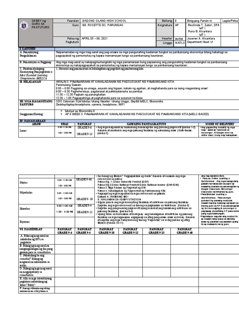 GNP Ekonomiks Ap9 QTR Q3 Week 3 | PDF