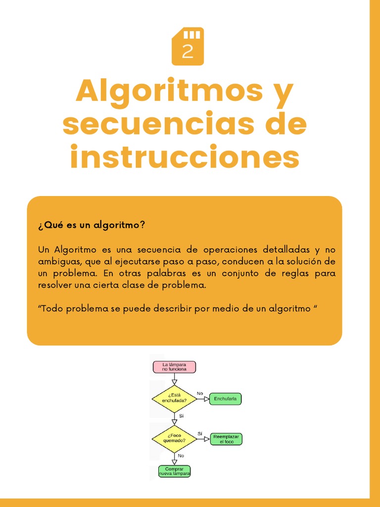Algoritmos y Secuencias de Instrucciones - Ficha | PDF | Algoritmos | Programación de computadoras