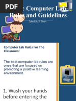 Basic Computer Lab Rules and Guidelines | PDF