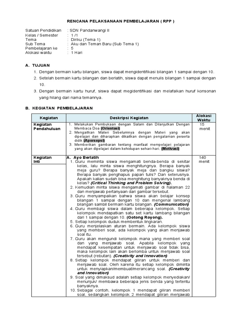 RPP KLS 1 K-13 | PDF