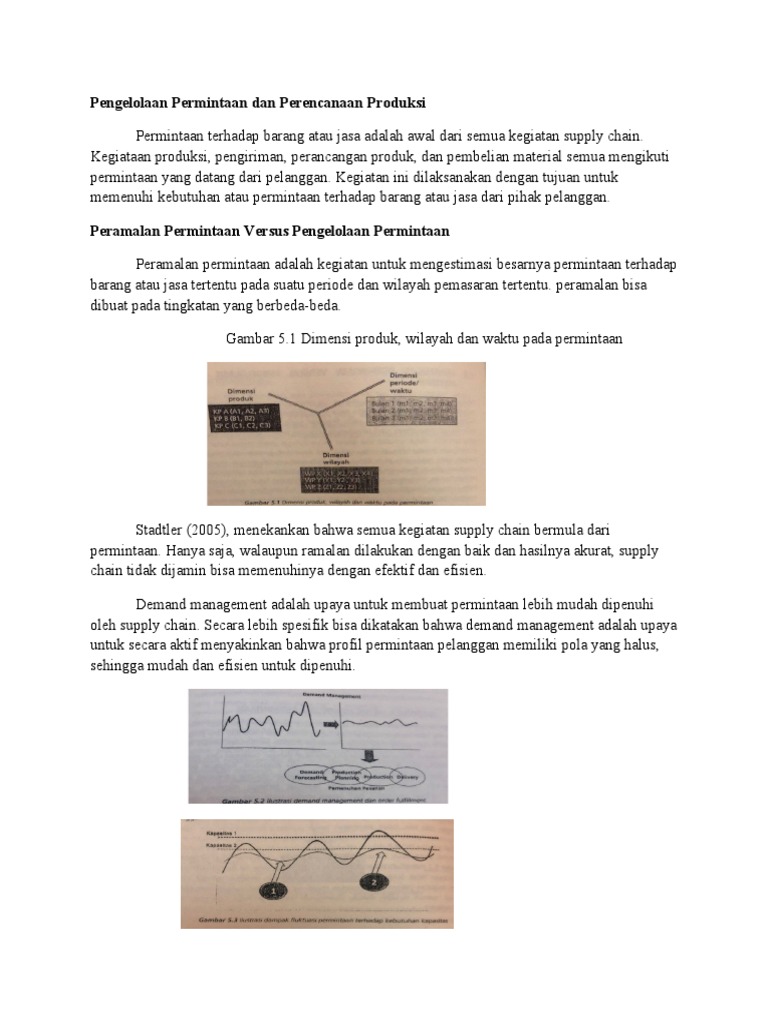 Pengelolaan Permintaan Dan Perencanaan Produksi | PDF