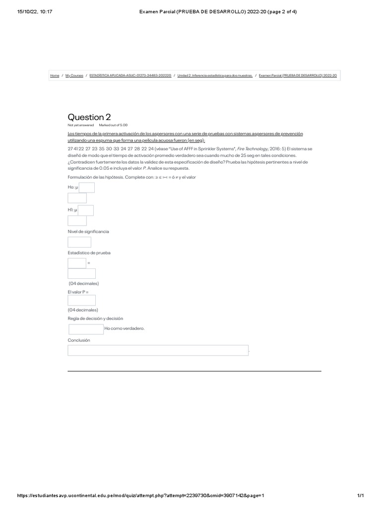 Examen Parcial (PRUEBA DE DESARROLLO) 2022-20 (Page 2 of 4) | PDF