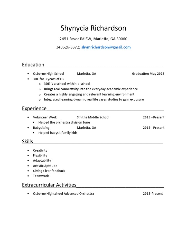 Resume 2022 | PDF